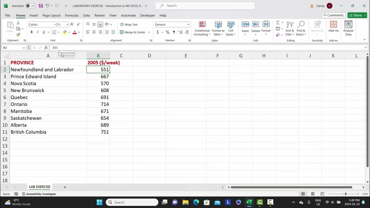 INTRODUCTION TO MS EXCEL Part 1 - YouTube