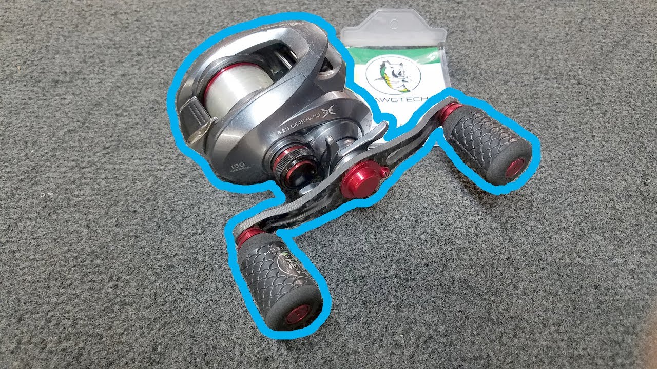 How To Change Baitcaster Reel Handle | Hawg Tech Custom Carbon Fiber ...