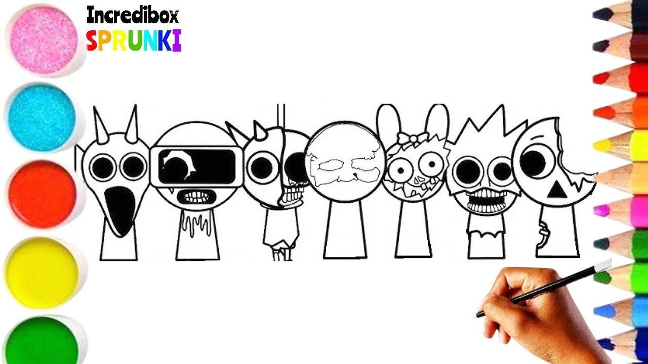 Incredibox Sprunki New Coloring Pages🔥🌈🎶How to Color Phase 2 Sprunki ...