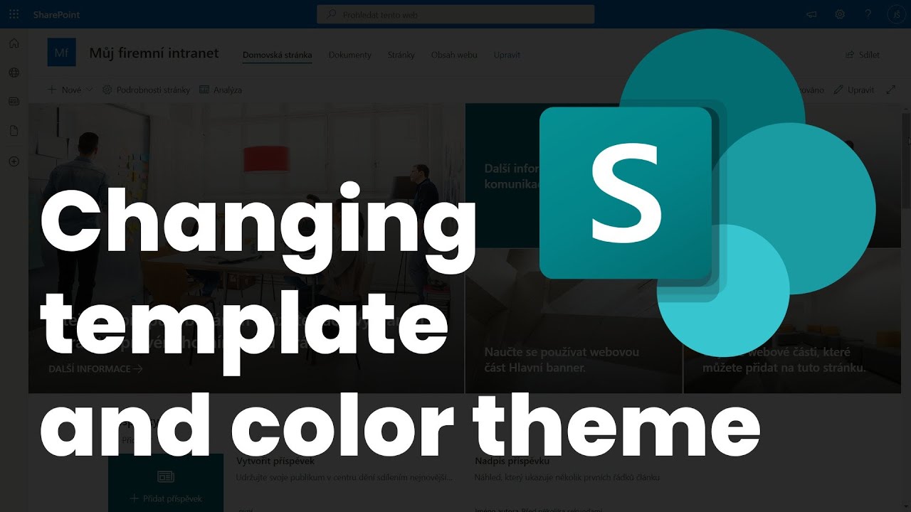Changing intranet template and color theme - YouTube