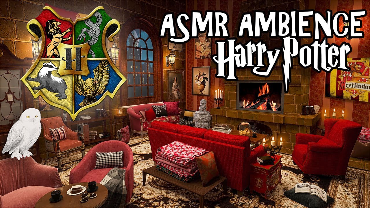 Gryffindor Common Room ASMR Ambience | HARRY POTTER Ambience | Hogwarts ...