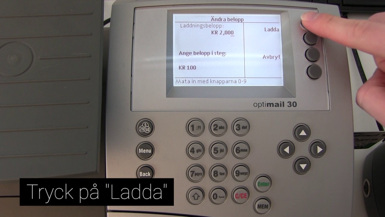 Hur du laddar ner pengar till din Optimail 30 frankeringsmaskin - www ...