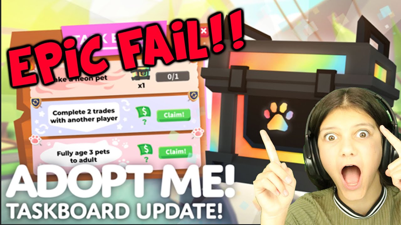 Adopt Me! *BROKEN TASKBOARD UPDATE* - YouTube