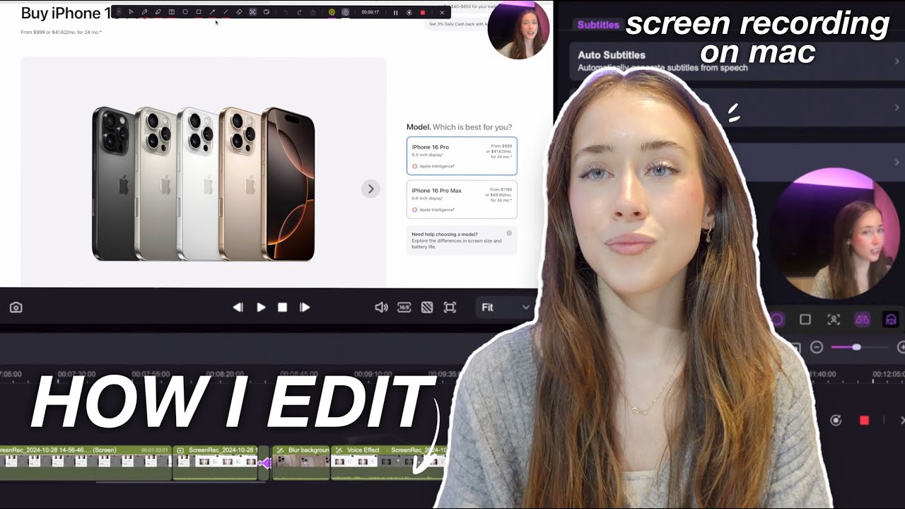 How I Edit My YouTube Videos + Screen Record on Mac | beginner friendly ...