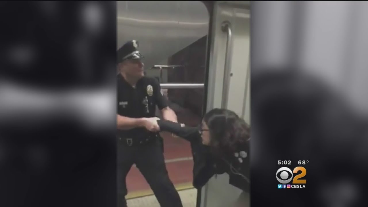 Did LAPD Officers Overreact To Woman Putting Feet On Subway Seat? - YouTube