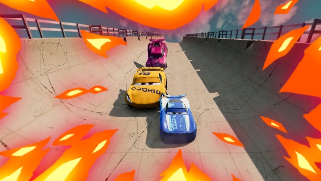 Disney Pixar Cars Racing | Lightning McQueen | Cruz Ramirez | Tow Mater ...