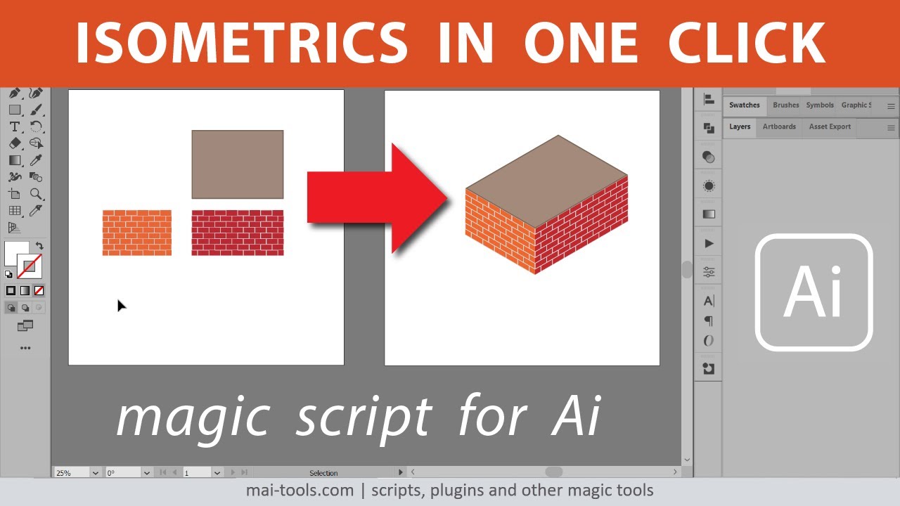 How to make isometric images in Adobe Illustrator - one magic button ...