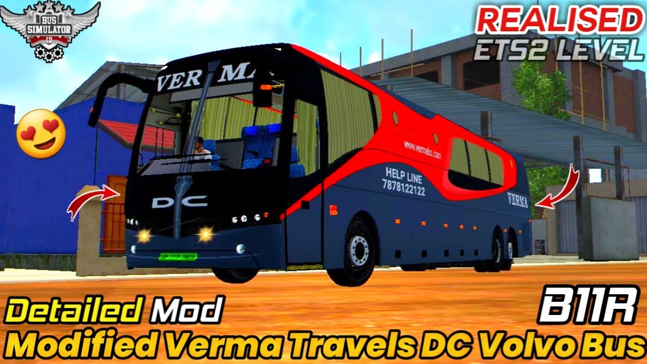 Download Modified Verma Travels DC Volvo b11r Bus mod in Bus Simulator ...