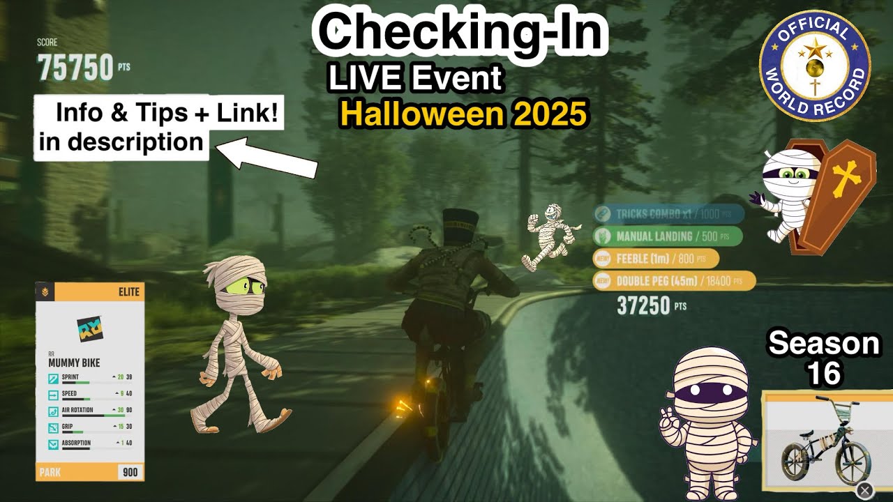 Checking-In, LivE* • World Record • 1.063 Million pts using Mummy Bike ...
