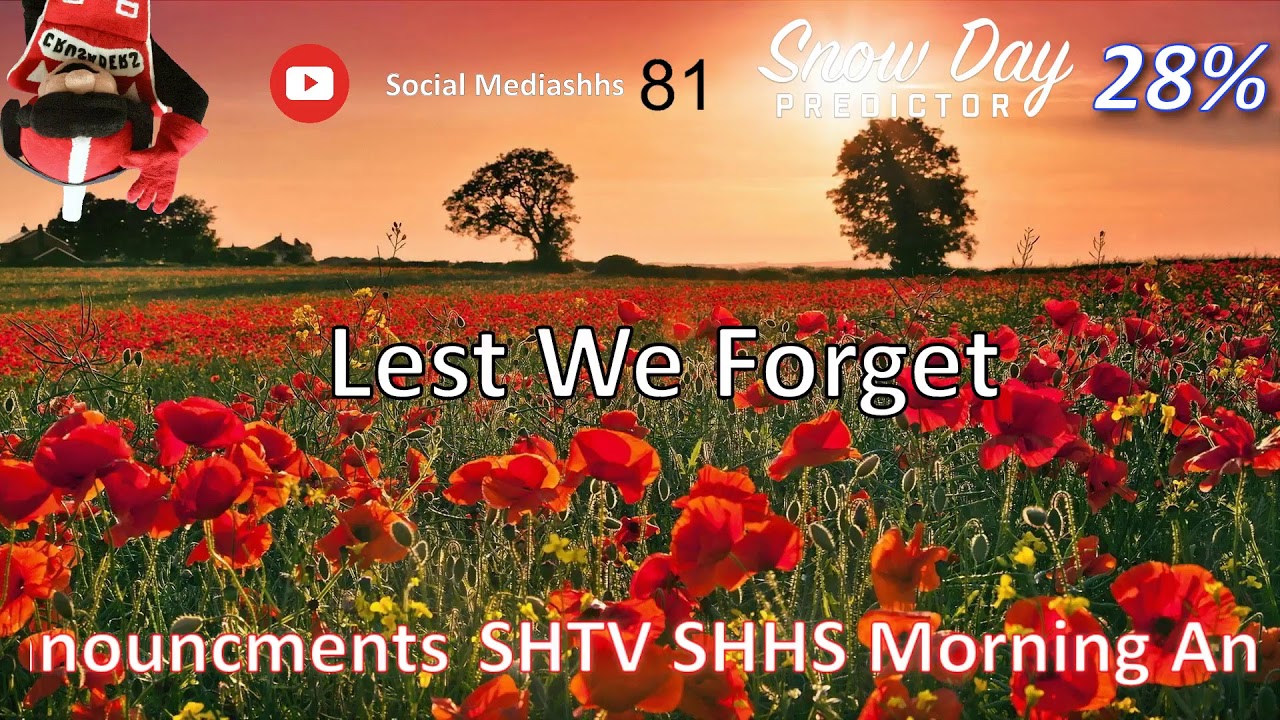 SHHS LIVE VIDEO ANNOUNCEMENTS! - Nov. 11 2019 - YouTube
