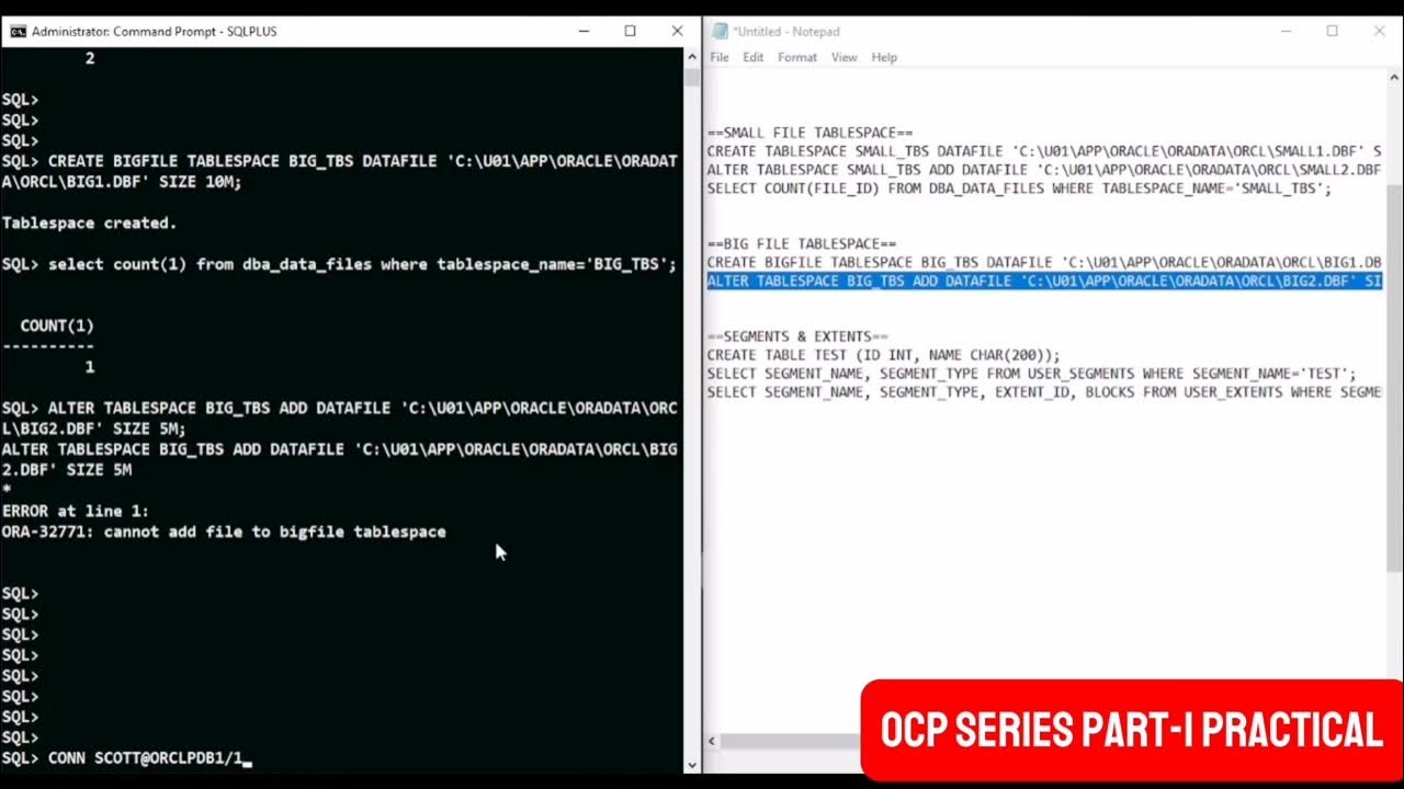 Ocp Logical And Physical Data Structure Practicle Of Lecture 1 Segments Extents