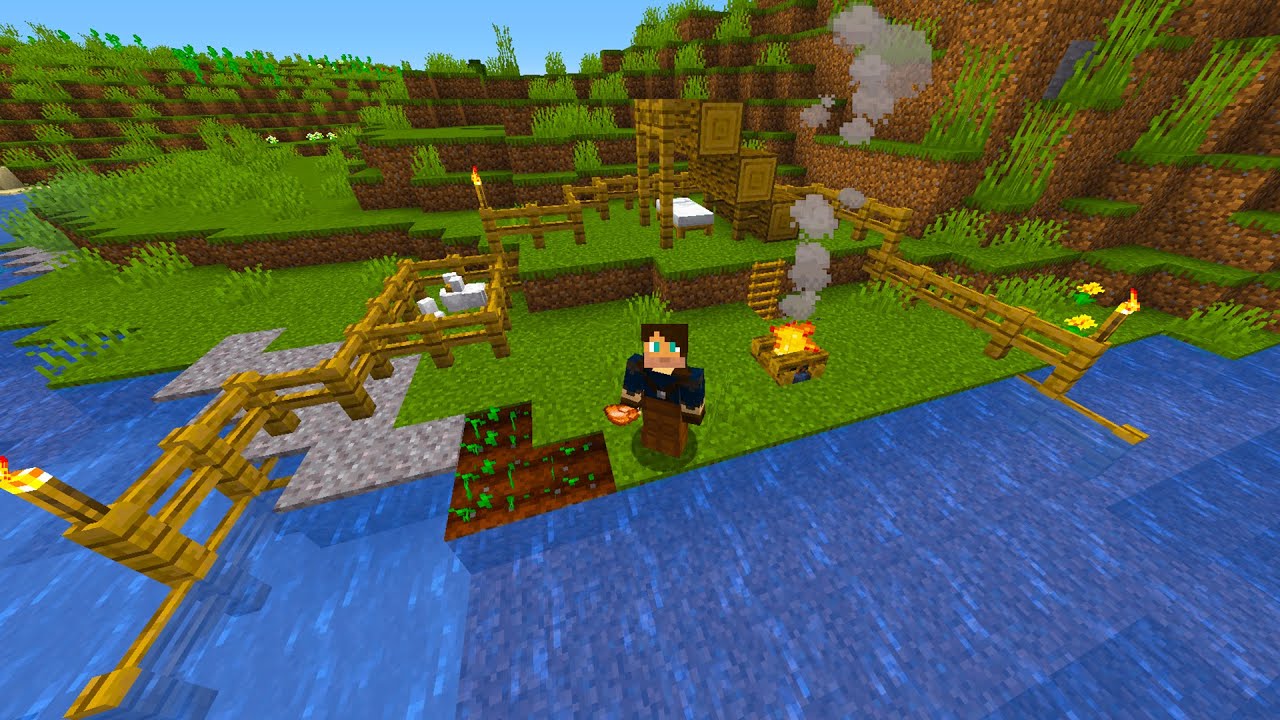 KAMP BOUWEN OM TE OVERLEVEN! - Minecraft Solo Survival #1 - YouTube