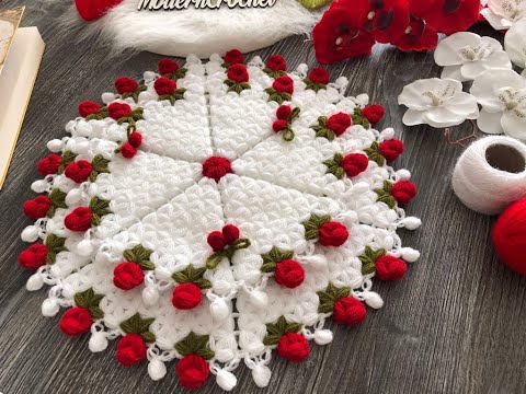 Gonca Gül Yuvarlak Lif Modeli/ #yuvarlaklif #güllülif #moderncrochet