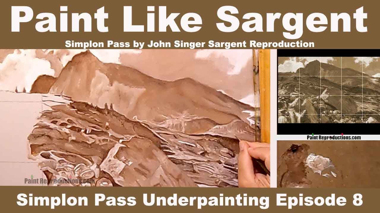 John Singer Sargent Reproduction: Simplon Pass Underpainting 8 - YouTube