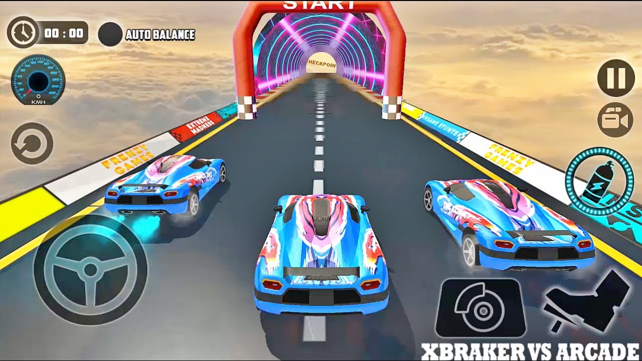 Impossible Car Tracks 3D: Blue Car Driving Stunts Simulator Multiplayer ...