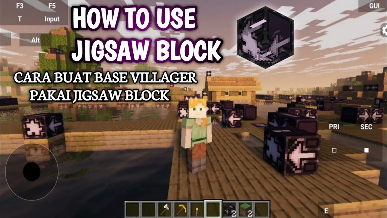CARA CEPAT BUAT BASE VILLAGER PAKAI JIGSAW BLOCK DI MINECRAFT JAVA ...