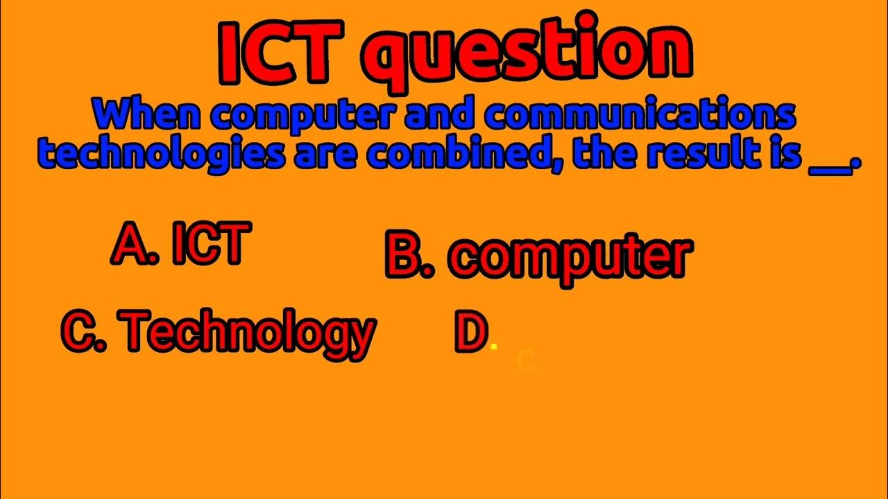 ICT question - YouTube