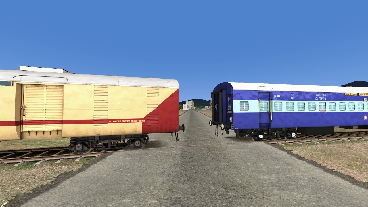UTKRISHT PARCEL COACHES WITH WDM3D COUPLING BRAND NEW BLUE ICF SLEEPER ...