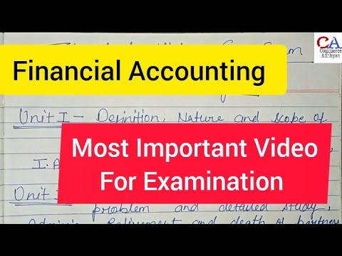 Financial Accounting Important Video For Exam | Financial Accounting ...