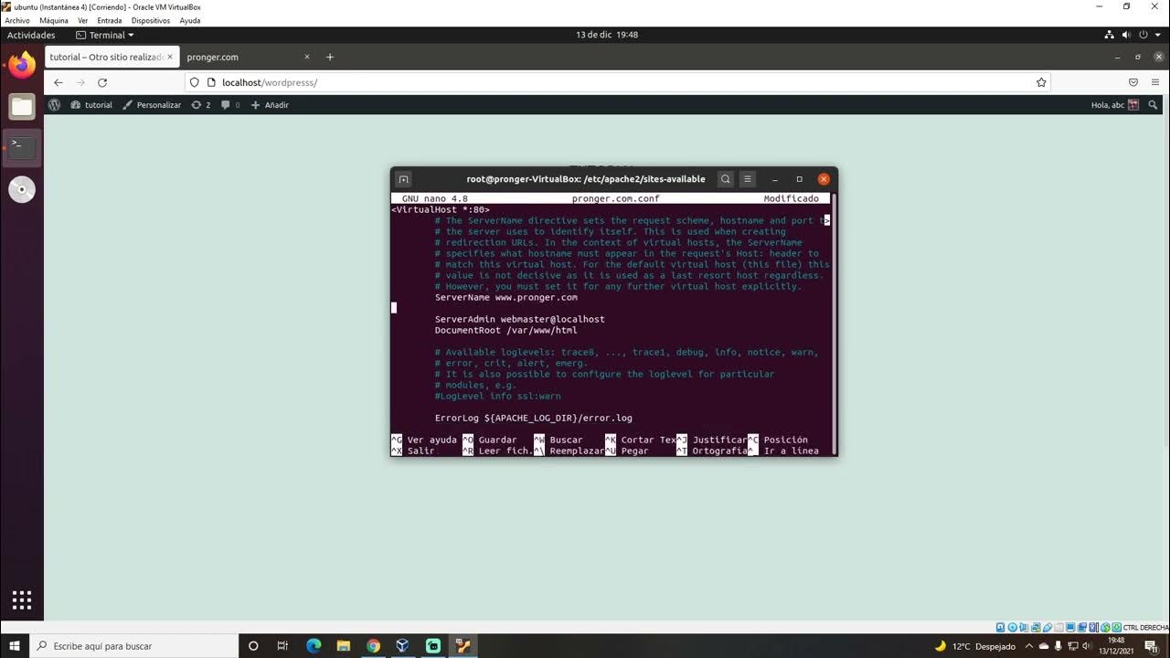 Cómo crear y configurar un Virtual Host en Ubuntu - YouTube