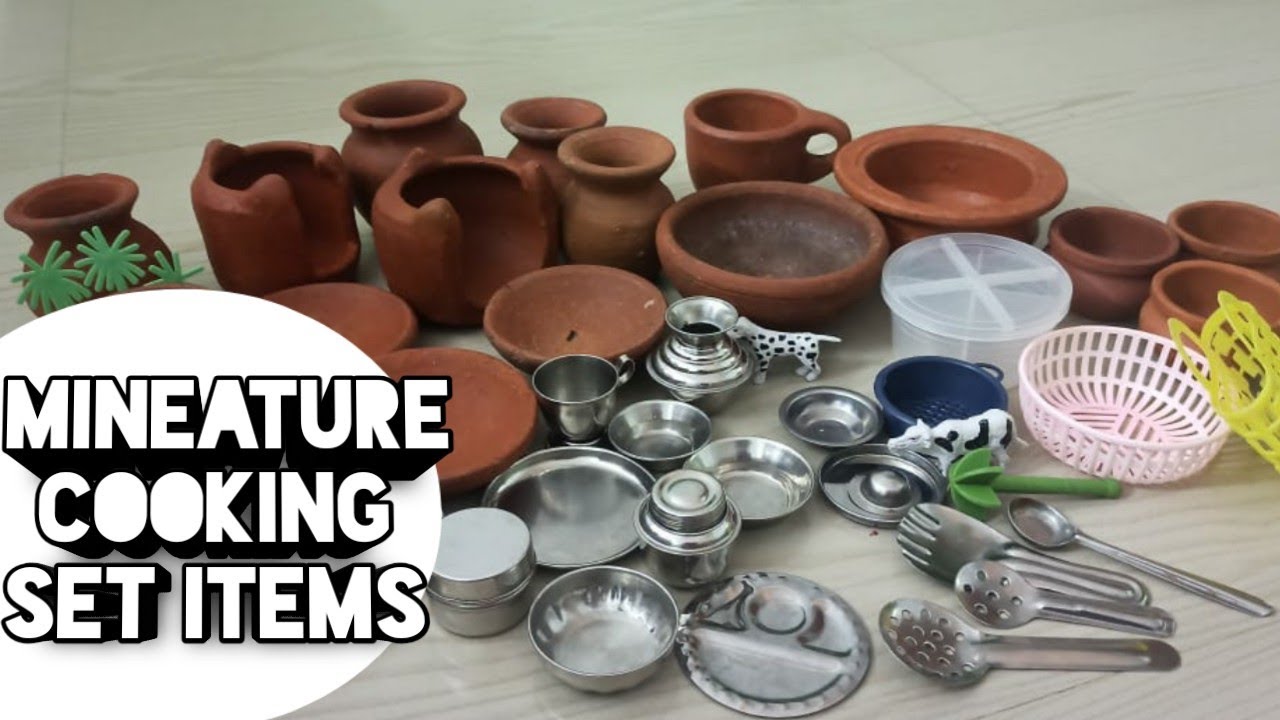 Miniature Cooking Set Items/ tiny foods/mini cooking// - YouTube