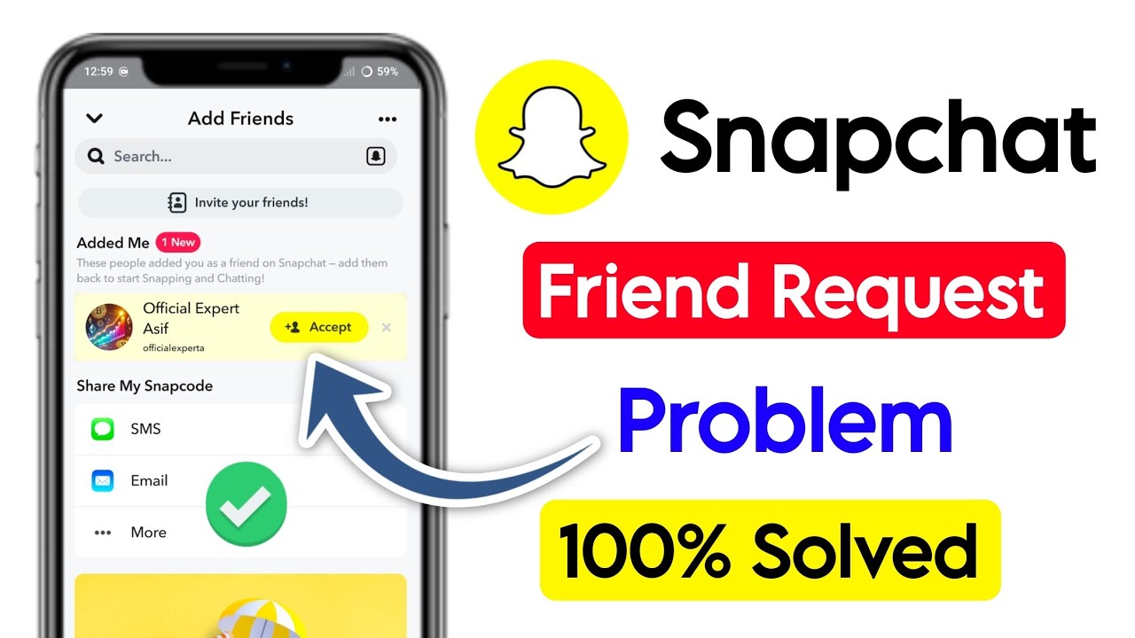 snapchat friend request accept problem | snapchat par friend request ...