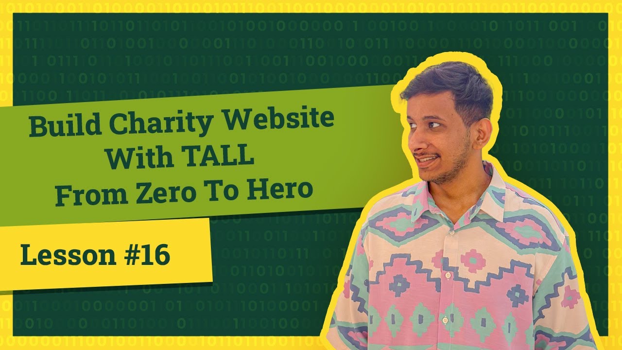 Build Charity Website With Laravel | 16 | Build Hero Section Part #1 - YouTube