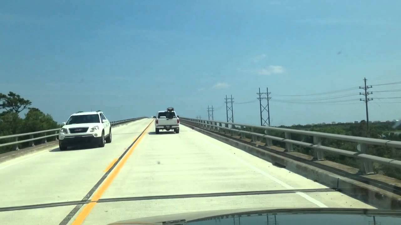 North Topsail Beach, NC Driving Over Tall Bridge 6/6/15 - YouTube