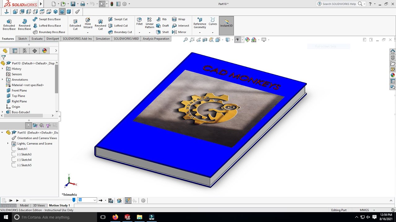 Modelling of Note Book using Solidworks. - YouTube