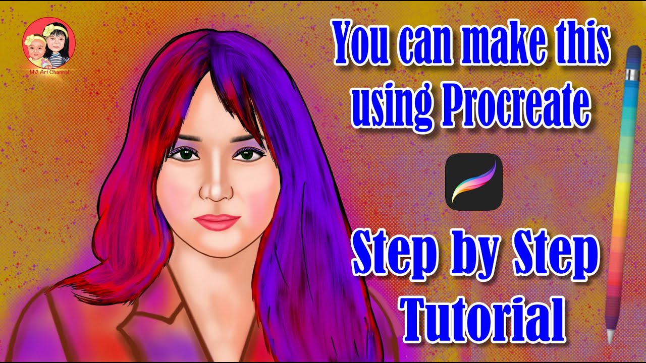 Learn how to cartoon yourself using Procreate | Step by step tutorial ...