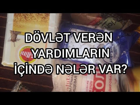 Dövlət verən yardımların içində nələr var