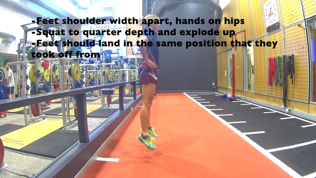 Jump Squat hands on hips - YouTube