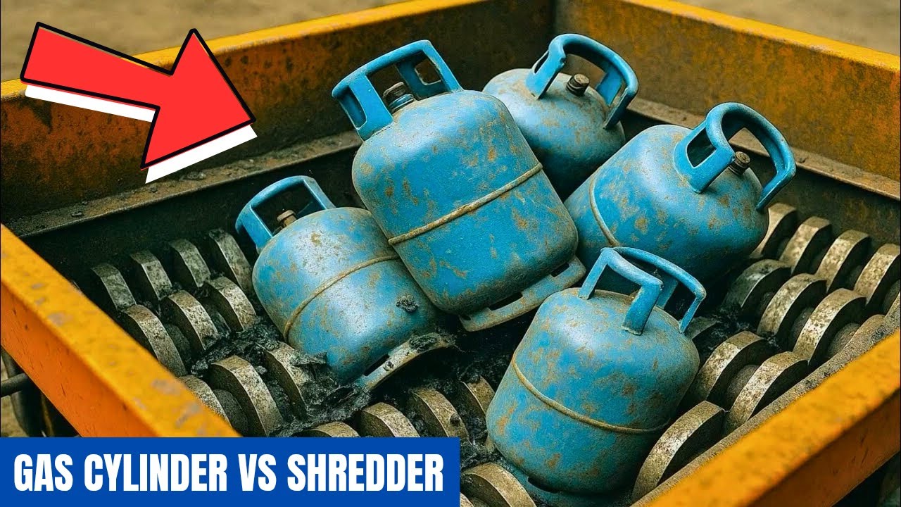 Gas cylinder vs Shredder | Most Incredible Shredder Destroying - YouTube