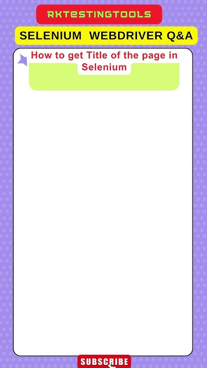#10How to get Title of the page in Selenium - YouTube
