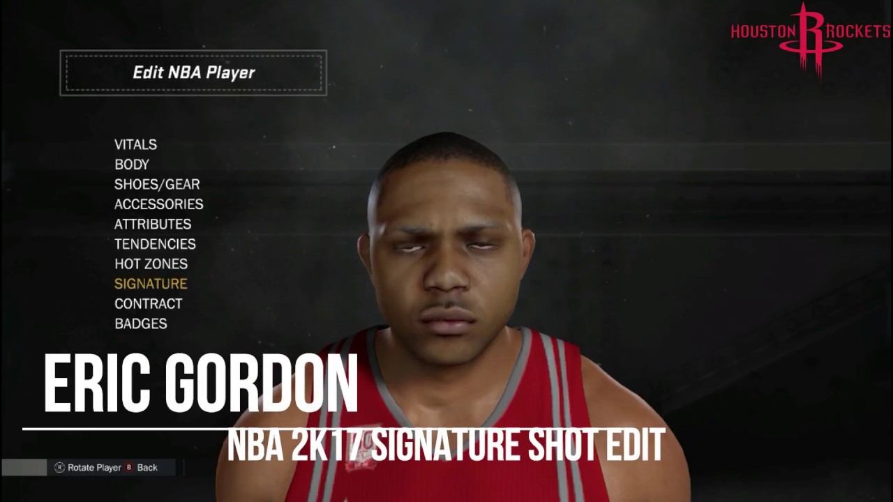 NBA 2K17 Eric Gordon Signature Shot Edit - YouTube