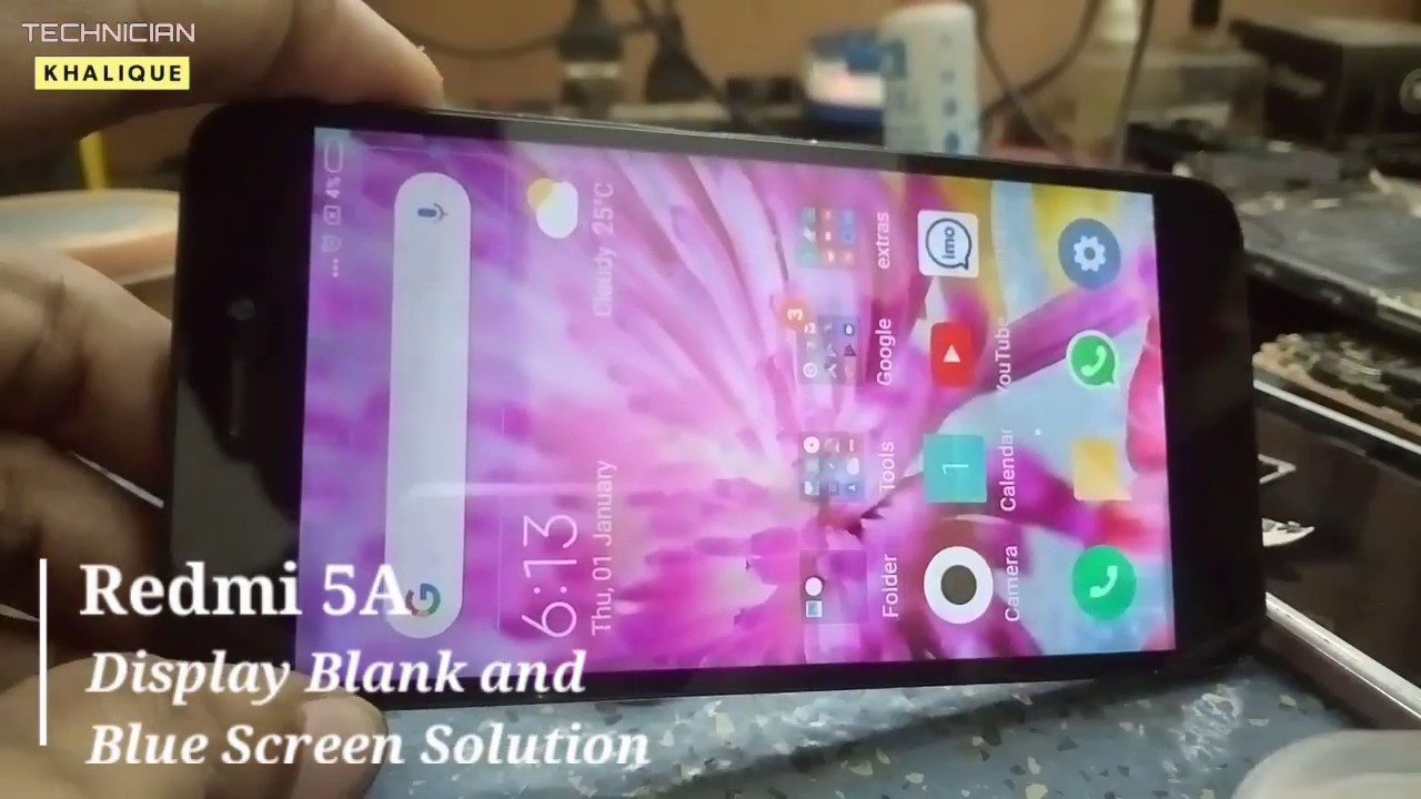 Redmi 5A Display Blank and Blue Screen Solution - YouTube