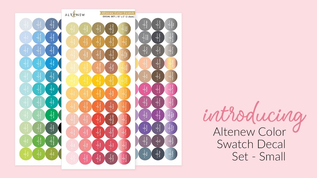 Organized Ink Blending with Altenew Color Swatch Decal Set Intro - YouTube