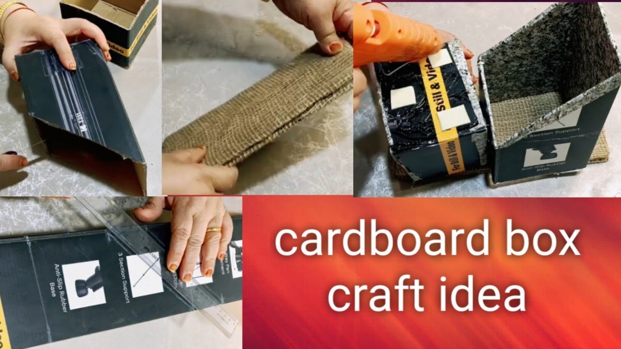 How To Make Beautiful Organiser/DIY Best Out Of Waste Cardboard box ...