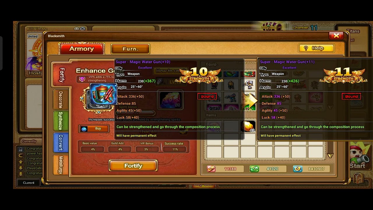 ddtank two enhancing weapon +9 to +12 33 es used in total xD - YouTube