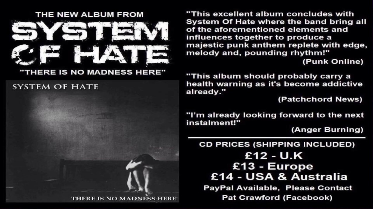 SYSTEM OF HATE "THERE IS NO MADNESS HERE" - YouTube