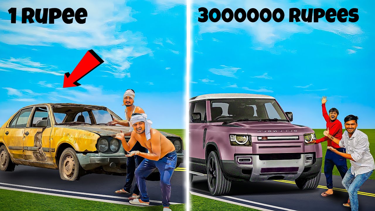 ₹1 Vs 3000000 Rupees Car 😎- Khatara Vs Luxury Car - ये कार तो बीच जलने ...