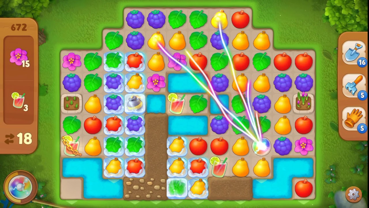 Gardenscapes Level 672 With No Boosters - YouTube