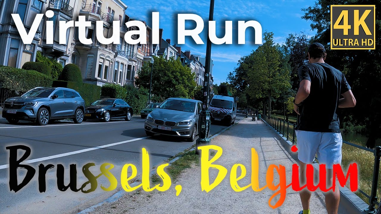 Treadmill Virtual Run in Brussels, Belgium 7K, ブリュッセル走ってみた - YouTube