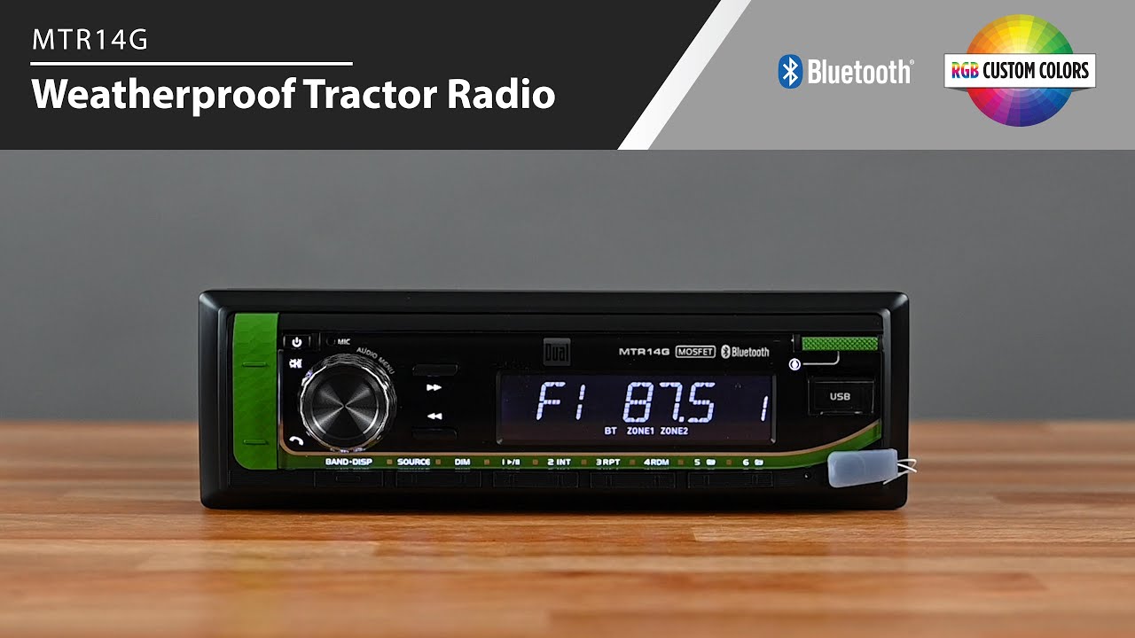 Weatherproof Tractor Radio- MTR14G - YouTube