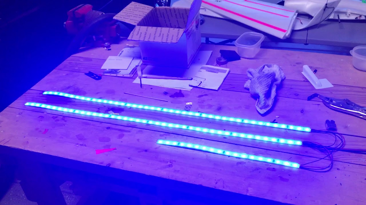 LED chase lights in parallel - YouTube