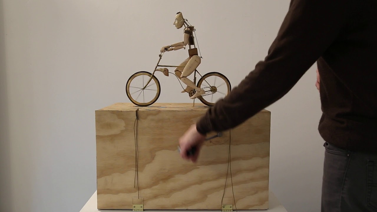 Automaton of a Man Riding a Bicycle - YouTube