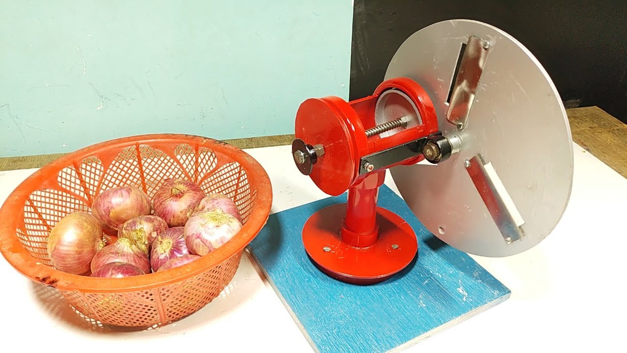 onion slice machine/प्याज स्लाइसर मशीन - YouTube