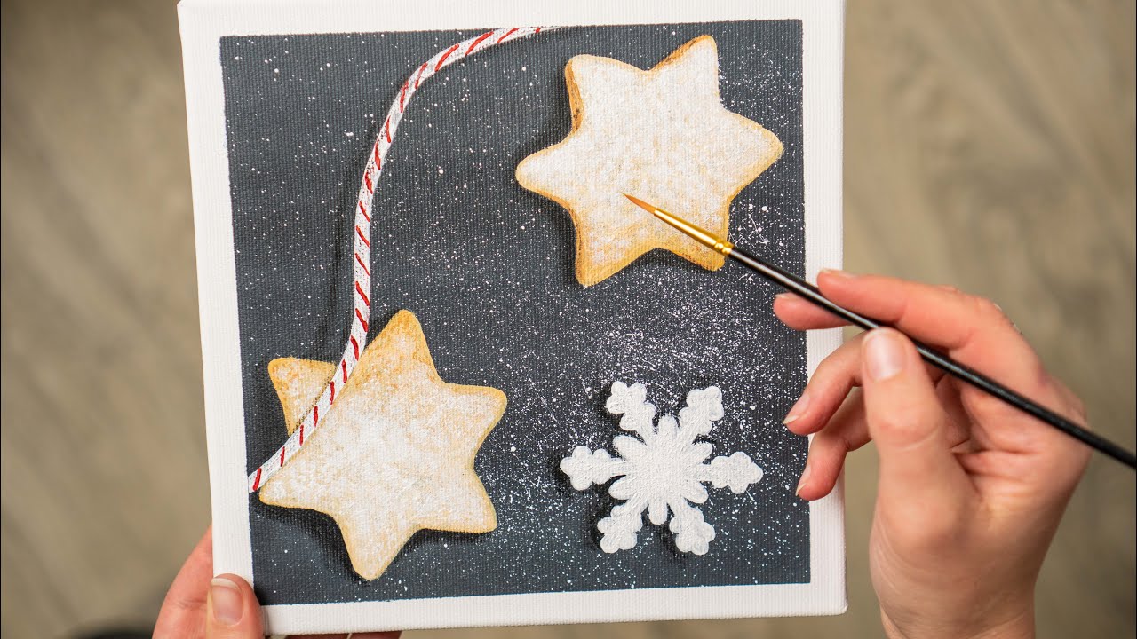 Christmas cookies - Acrylic painting / Homemade Illustration - YouTube