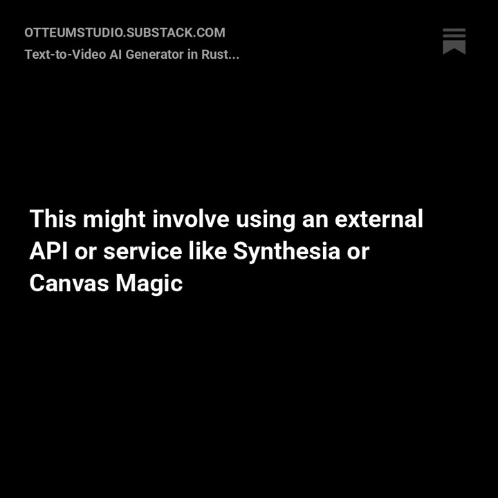 Text to Video AI Generator in Rust tutorial - YouTube