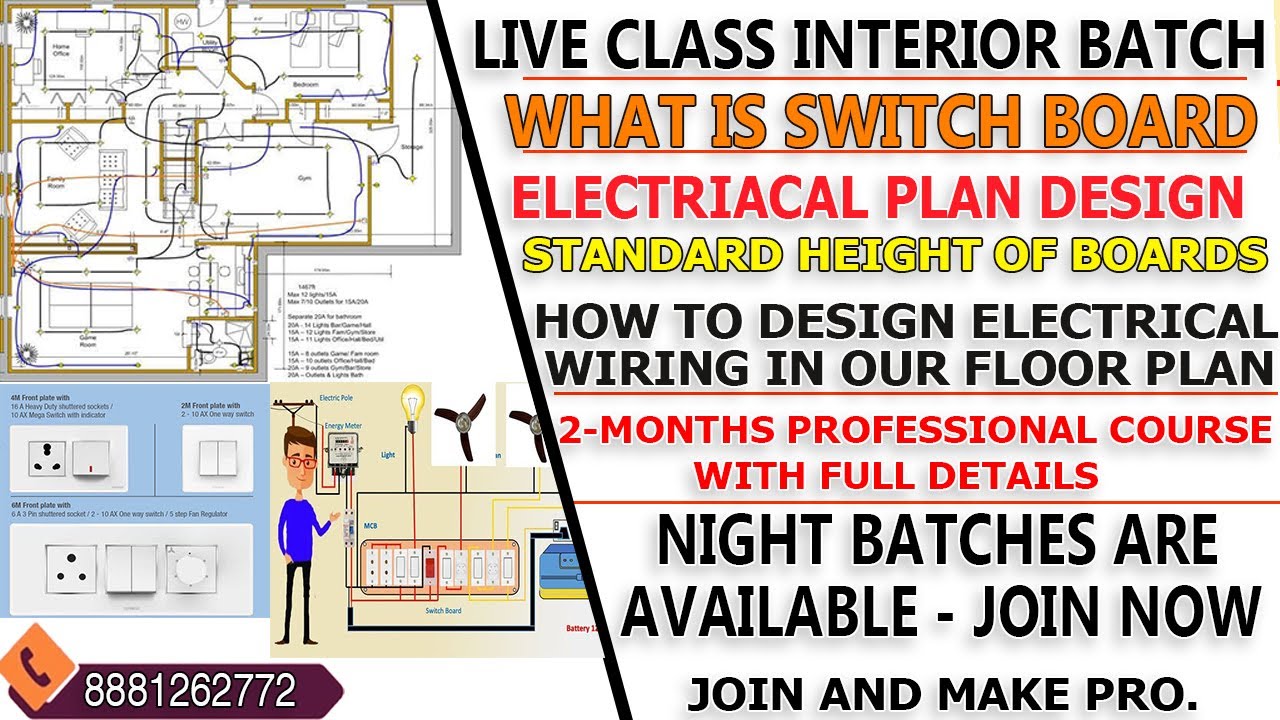 Diploma Interior Students Live Class- ( What Is Electrical Layout+Types ...